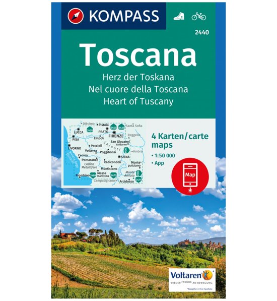 Kompass Karte N.2440: Toscana 1:50.000 - Set mit 4 Karten | Sportler.com